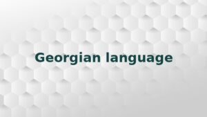 Georgian language